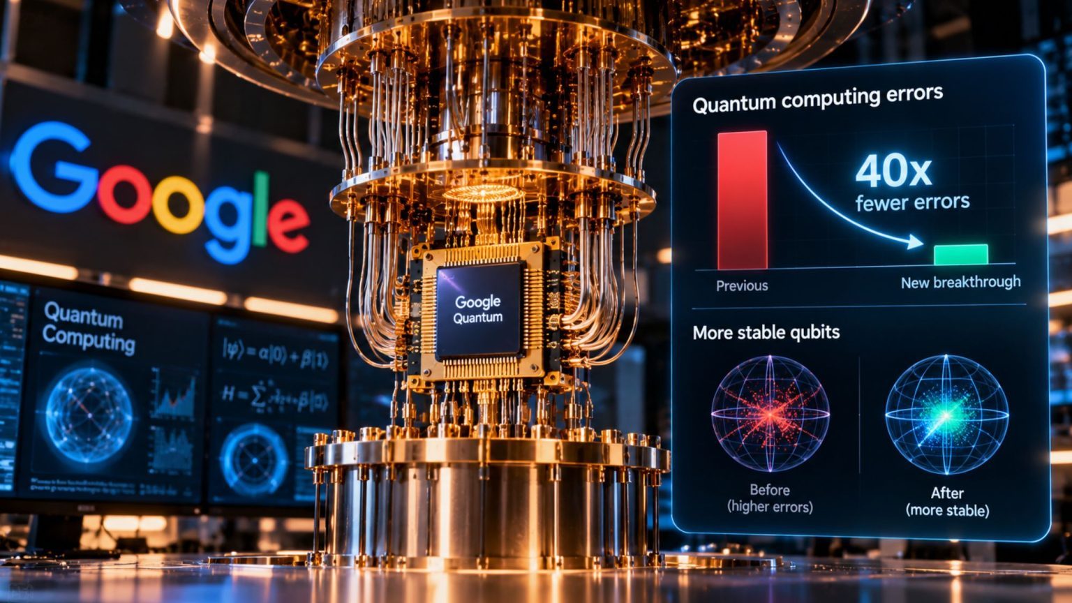 Google Cuts Quantum Computing Errors 40-Fold in Willow Breakthrough ...